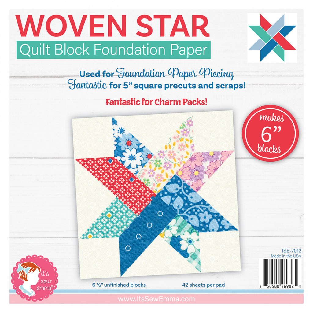 6" Woven Star Quilt Block Foundation Papers – Happy Wife Quilting