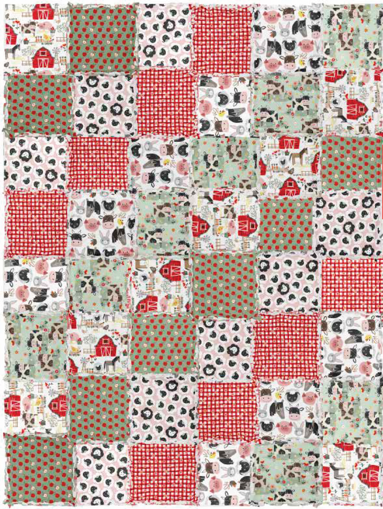 Little Foot Farm Flannel Rag Quilt Kit – Happy Wife Quilting